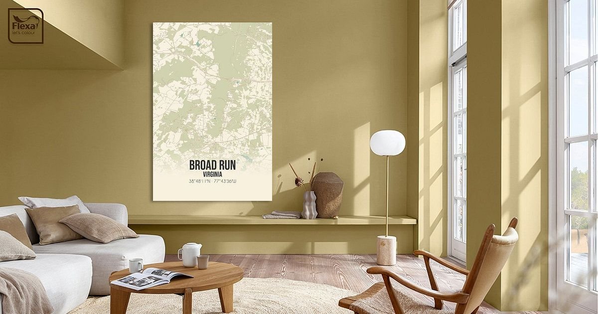 Vintage map of Broad Run (Virginia), USA. by MyCityPoster on canvas ...