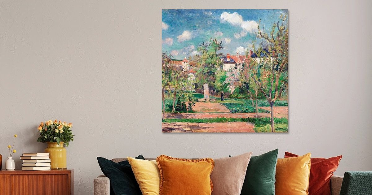 The Garden in the sun, Pontoise (1876) by Camille Pissarro. van Studio ...