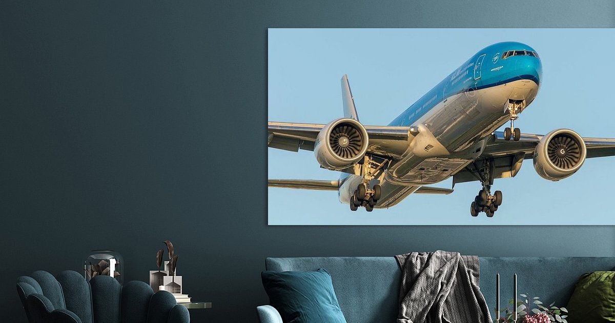 boeing 777 klm by Arthur Bruinen on canvas, poster, wallpaper and more