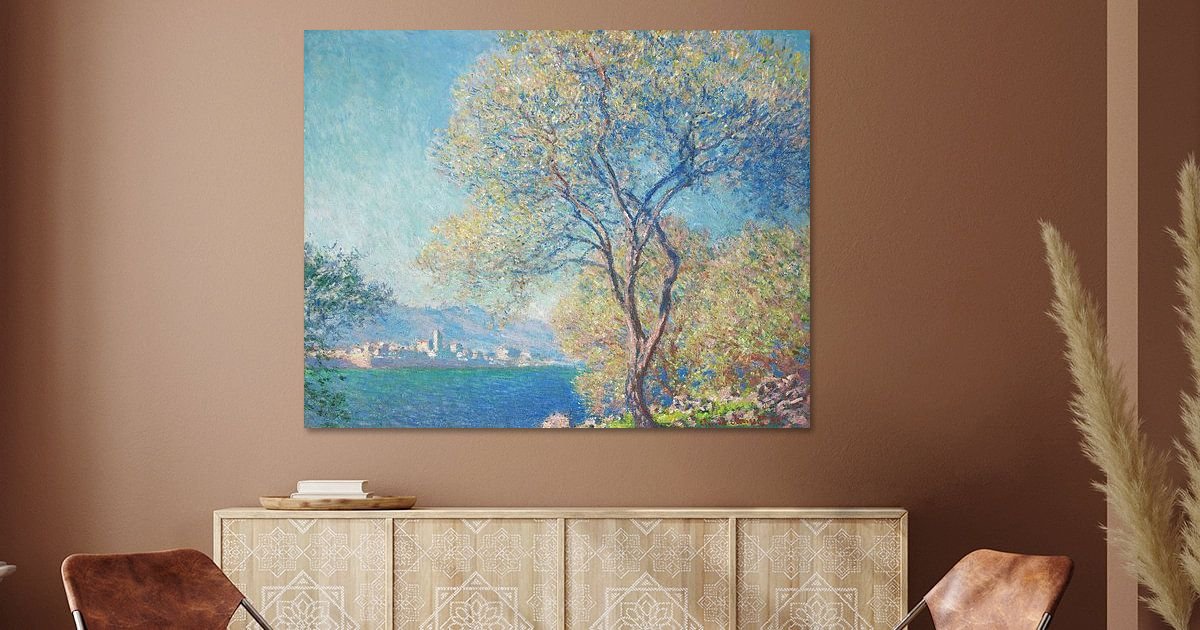 Antibes gezien vanaf La Salis, Claude Monet op canvas, behang, poster ...