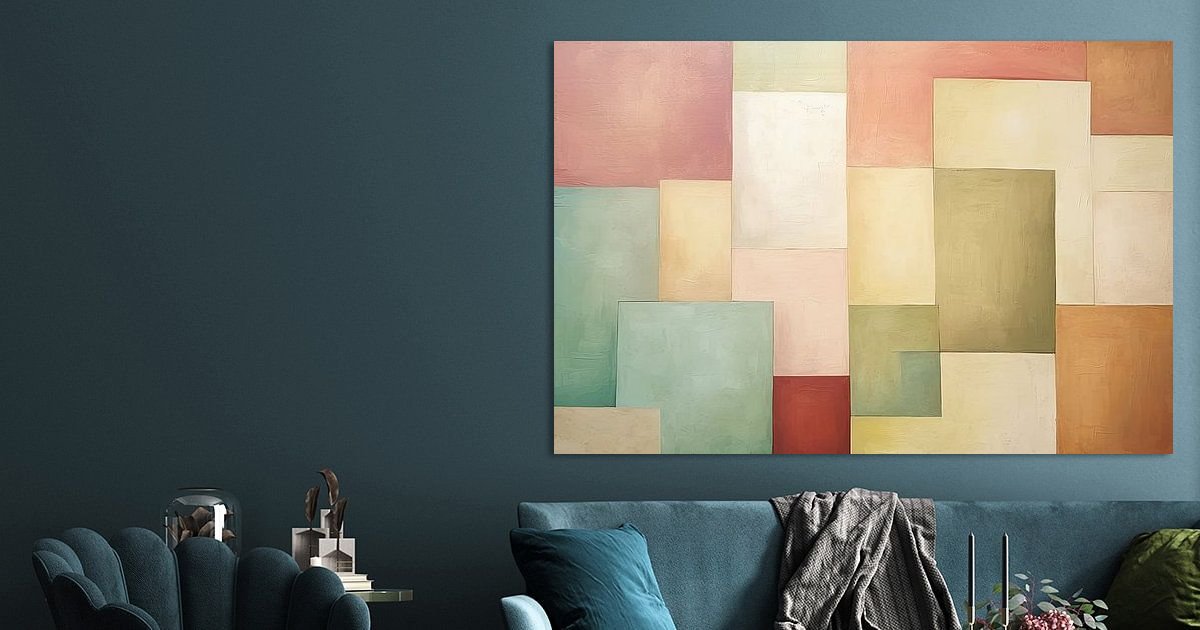 Abstract van Imagine op canvas, behang en meer