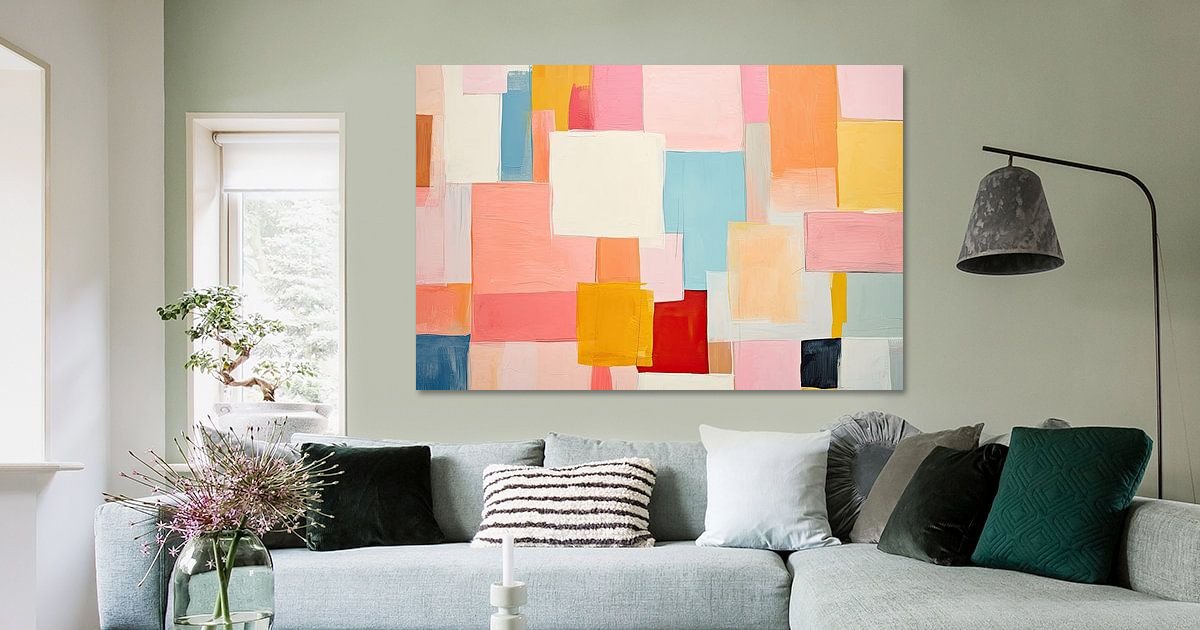 Abstract van Imagine op canvas, behang en meer