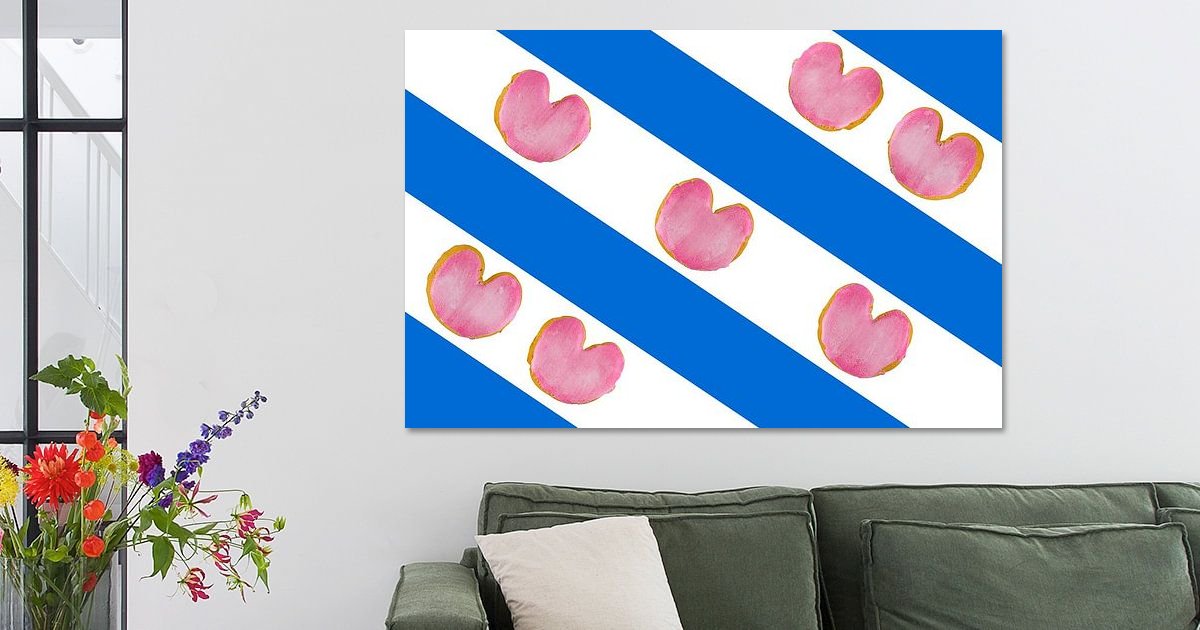 Friese vlag met koek. Fryslân. Nederland. van Alie Ekkelenkamp op ...