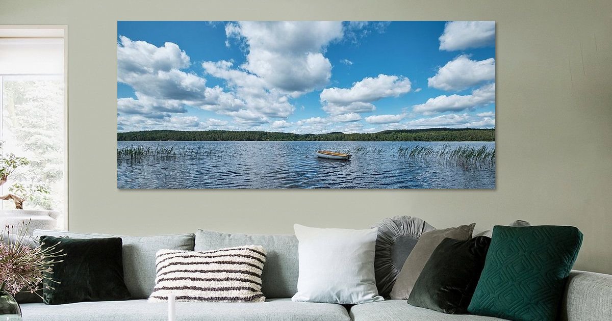 Meer uitzicht in zweden van Geertjan Plooijer op canvas, behang en meer
