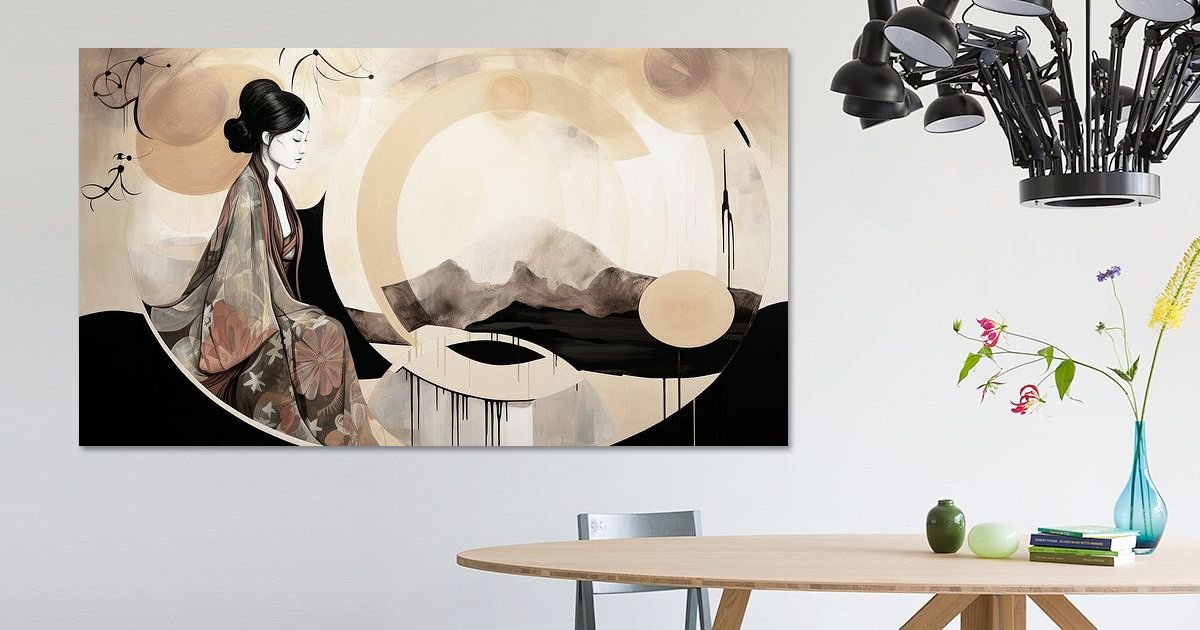 Aziatisch meditatie moment in het landschap van Vlindertuin-Art op ...