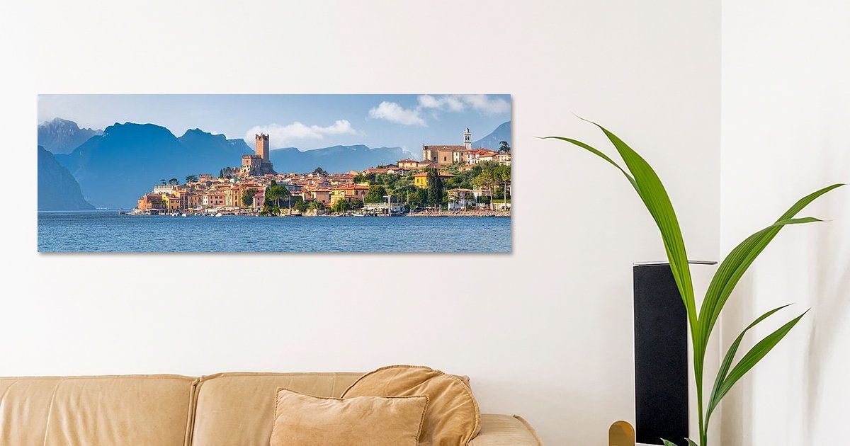 Malcesine aan het Gardameer, panoramisch uitzicht van Voss fotografie ...