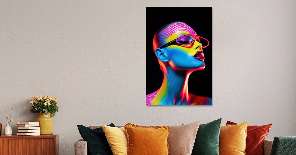 Neon model van Bert Nijholt op canvas, behang en meer
