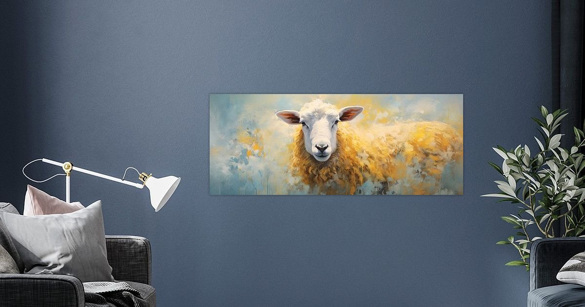 Schaap | Schaap van De Mooiste Kunst op canvas, behang en meer