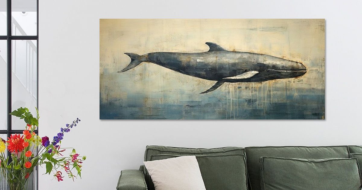 Walvis van De Mooiste Kunst op canvas, behang en meer