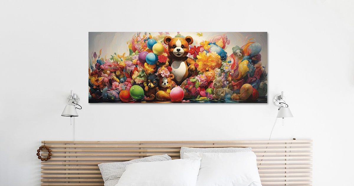 Teddy Beren van De Mooiste Kunst op canvas, behang en meer