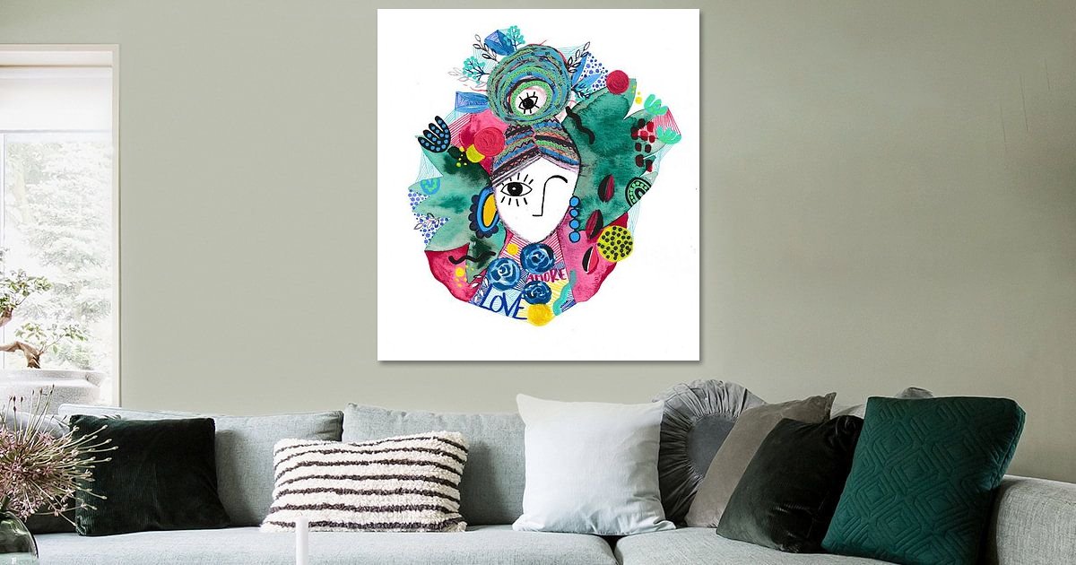 Amore. van Buntwal op canvas, behang en meer