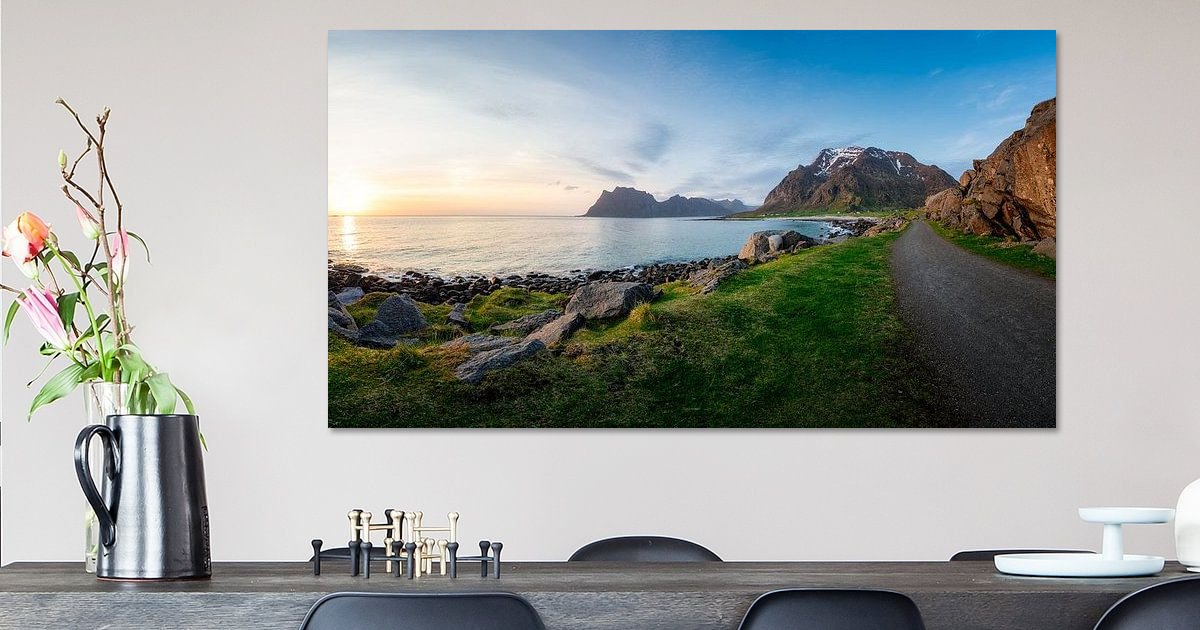 Ontdek de Adembenemende Noorse Midzomer van Michael Bollen op canvas ...