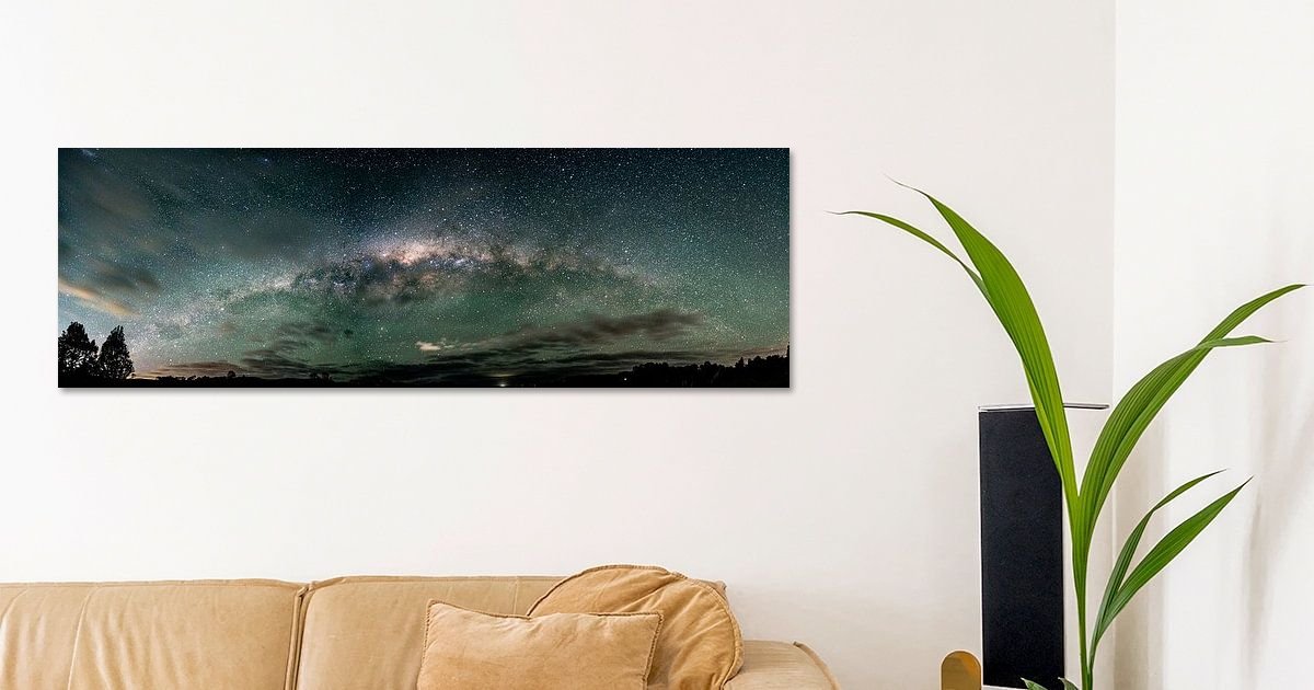 Kleurrijke melkweg panorama boven Nieuw-Zeeland van Mark Wijsman op ...