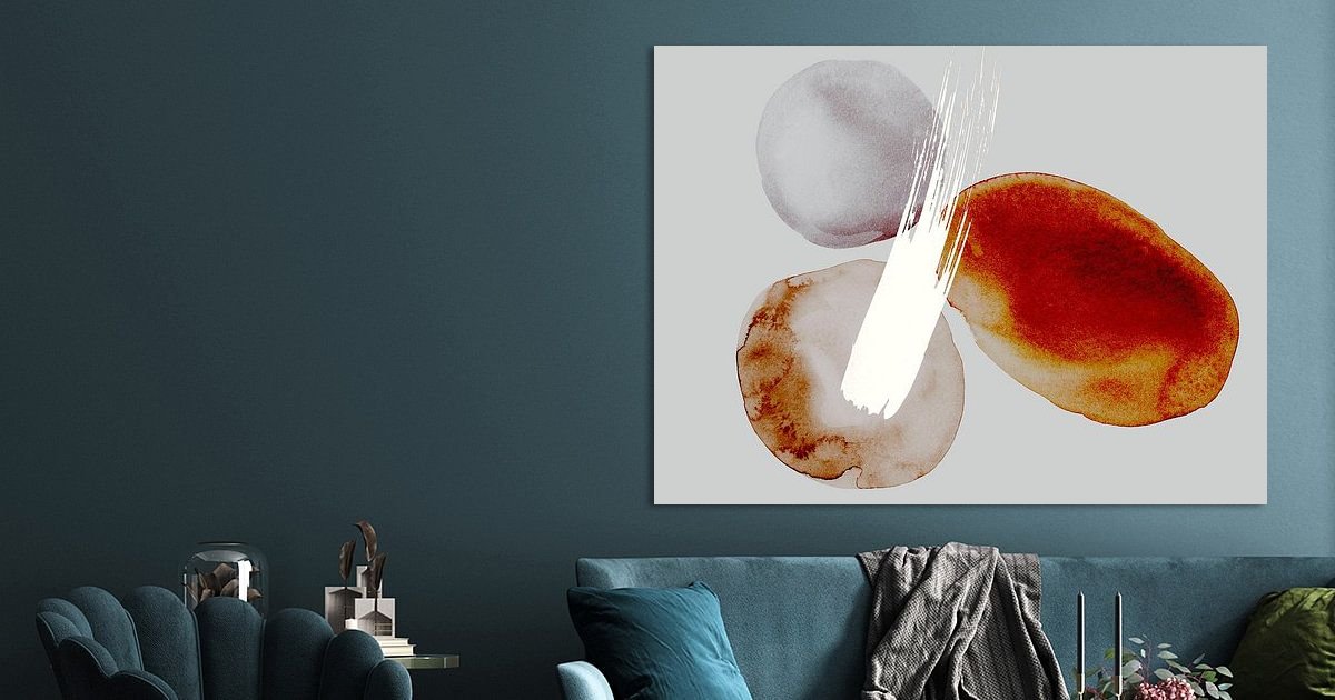 Scandinavisch strand van Mad Dog Art op canvas, behang en meer