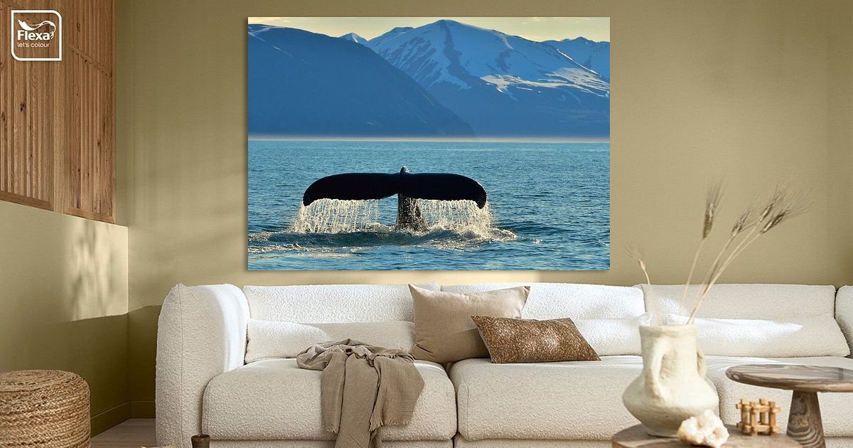 Wal vor Island von Koen Hoekemeijer auf ArtFrame, Leinwand, Poster und ...