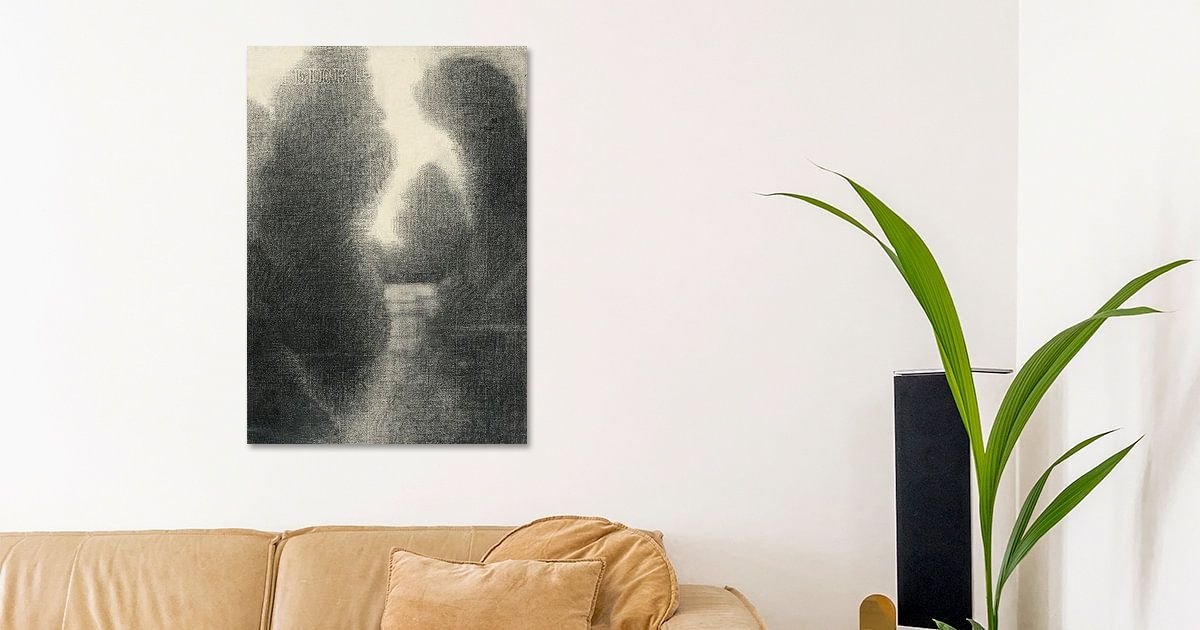 Een opheldering, Charles Angrand op canvas, behang, poster en meer