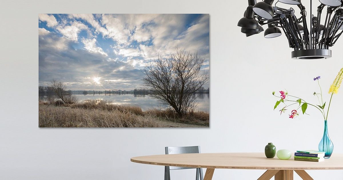 De Rijn bij Oosterbeek #003 van Daan van Oort op canvas, behang en meer