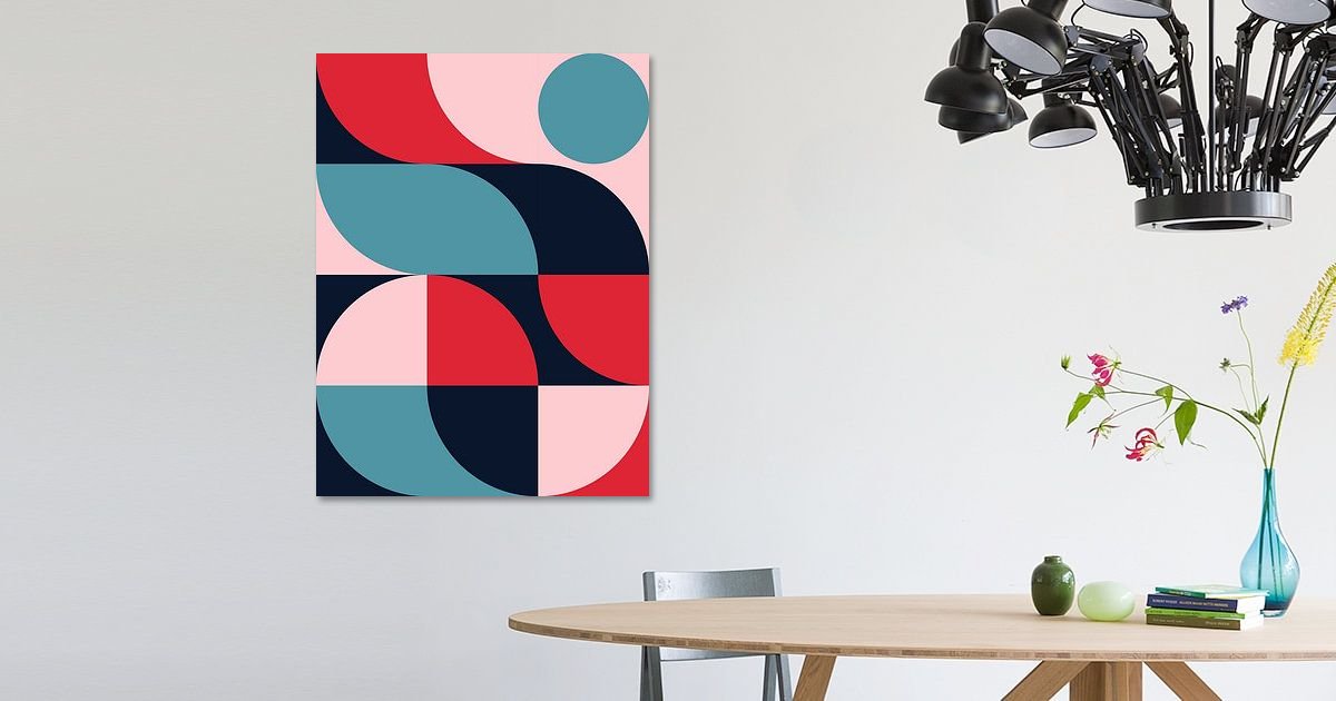 Scandinavische geometrie #1 van Felix Wiesner op canvas, behang en meer