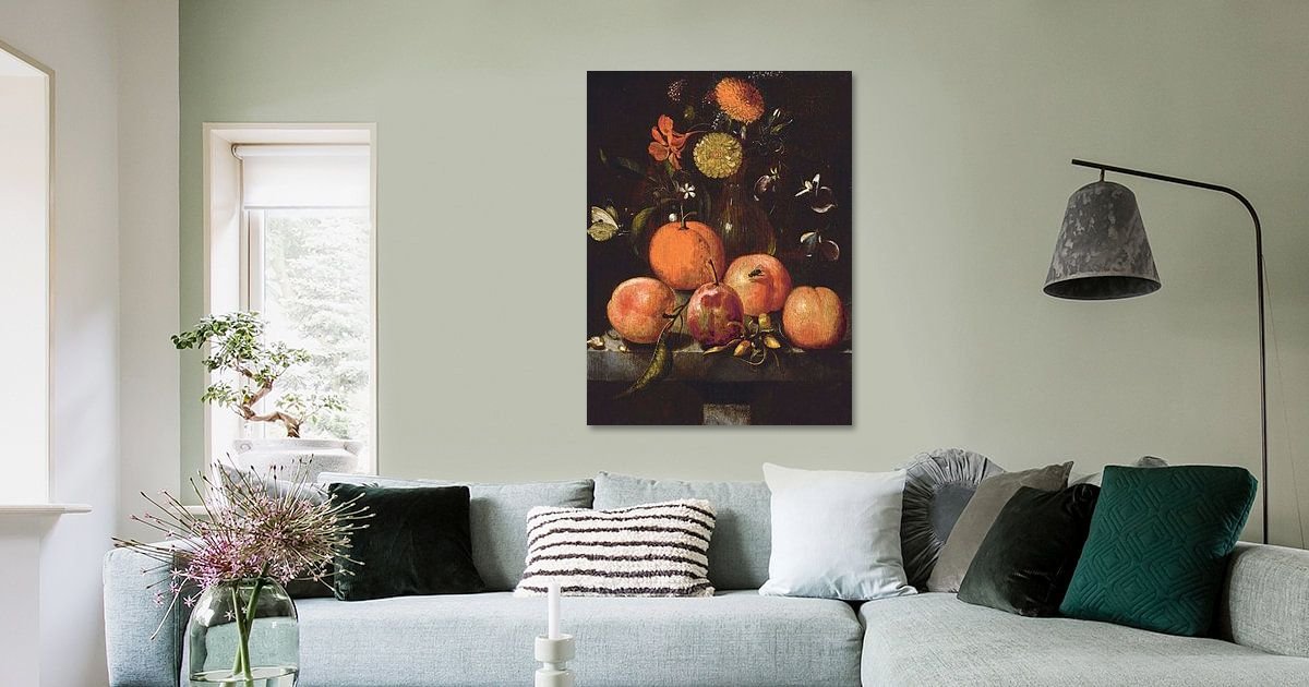 Stilleven met pruimen, Martinus Nellius op canvas, behang, poster en meer