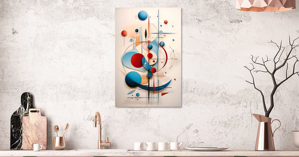 Dynamisch abstract van Virgil Quinn - Decorative Arts op canvas, behang ...