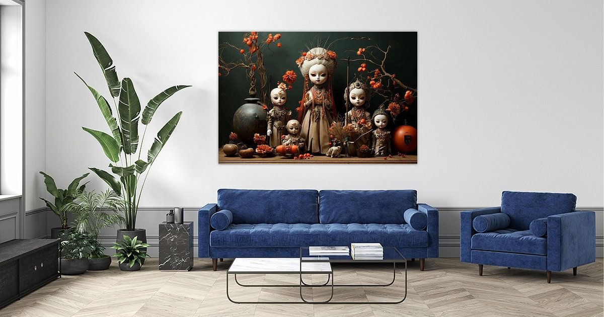 Aziatisch stilleven van Ton Kuijpers op canvas, behang en meer