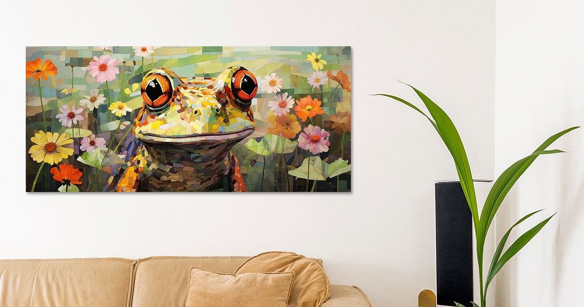 Kikker van De Mooiste Kunst op canvas, behang en meer