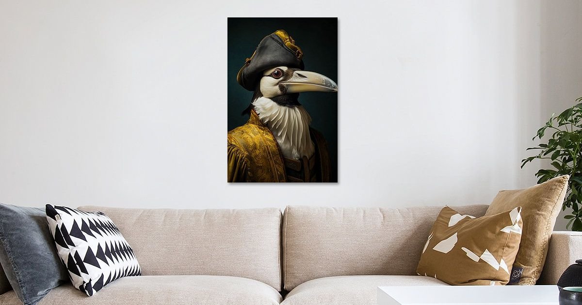 BIrd portret van haroulita op canvas, behang en meer