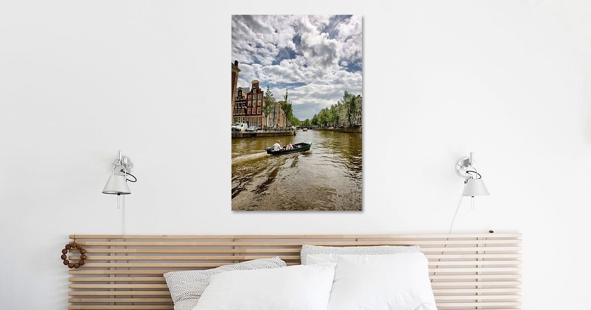 Amsterdamse grachten - De Gouden Bocht van Paul Teixeira op canvas ...