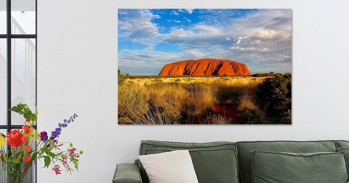 Sunset Uluru (Ayers Rock) by Laura Krol on canvas, poster, wallpaper ...