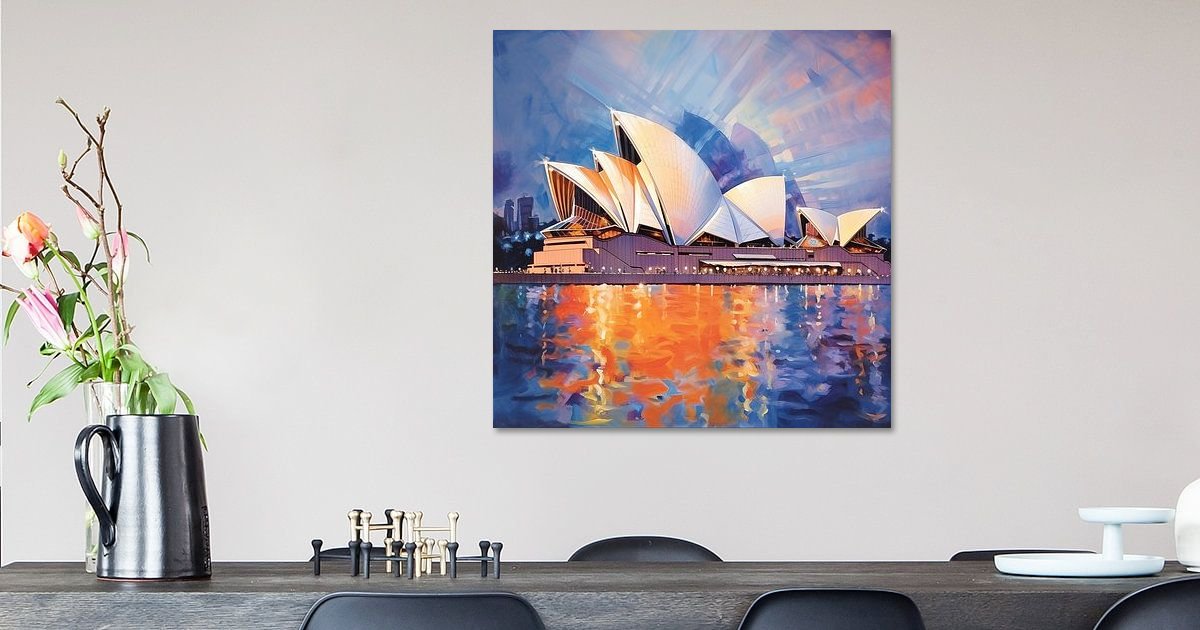 Sydney Opera House blue/purple by TheXclusive Art on canvas, poster ...