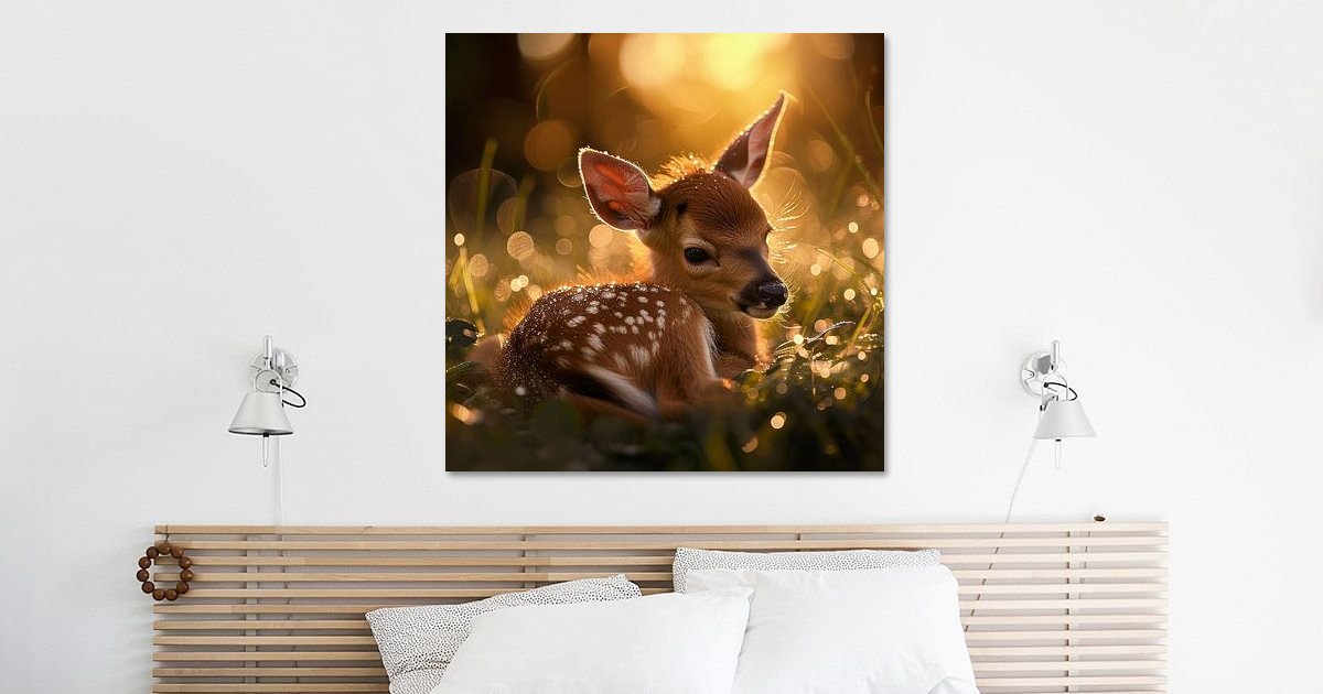 Baby hert van DNH Expressions op canvas, behang en meer