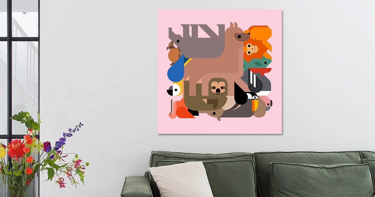 Wereld dieren - Zuid Amerika van Tim de Leeuw op canvas, behang en meer