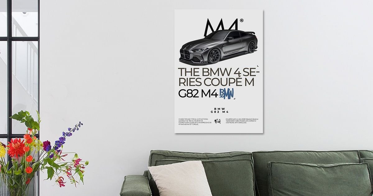 BMW G82 M4 van Ali Firdaus op canvas, behang en meer