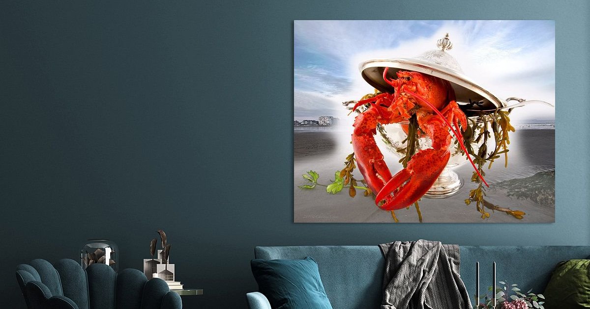 Mooie Kreeft (voeding) kunst op canvas, behang en meer