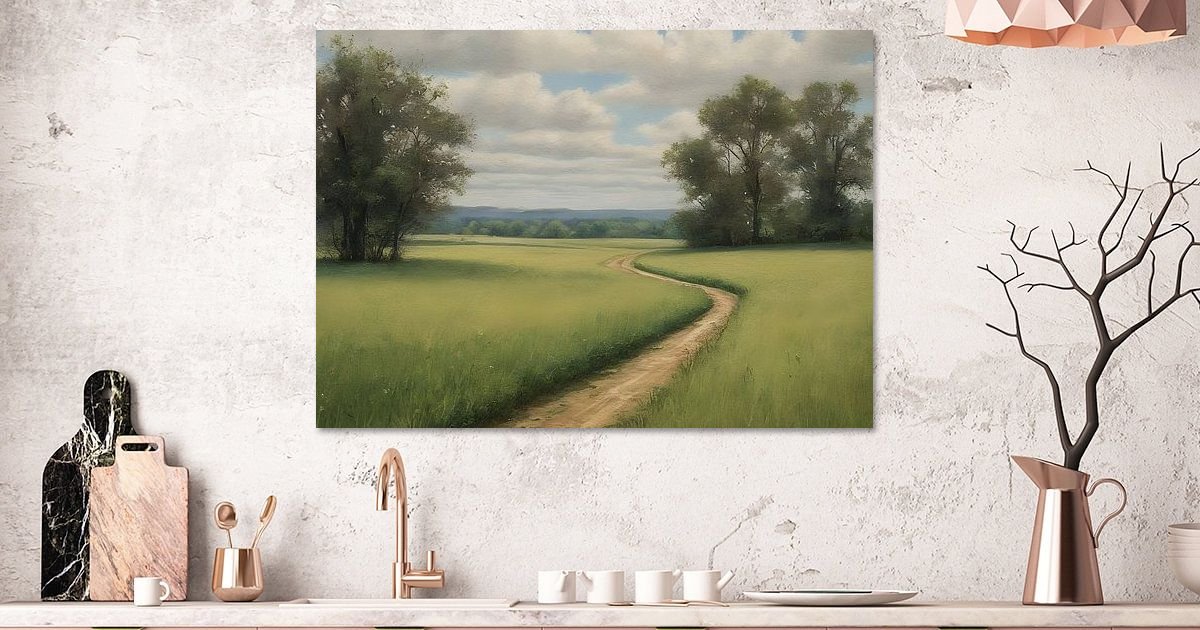 Rustig Landschap van Timba Art op canvas, behang en meer