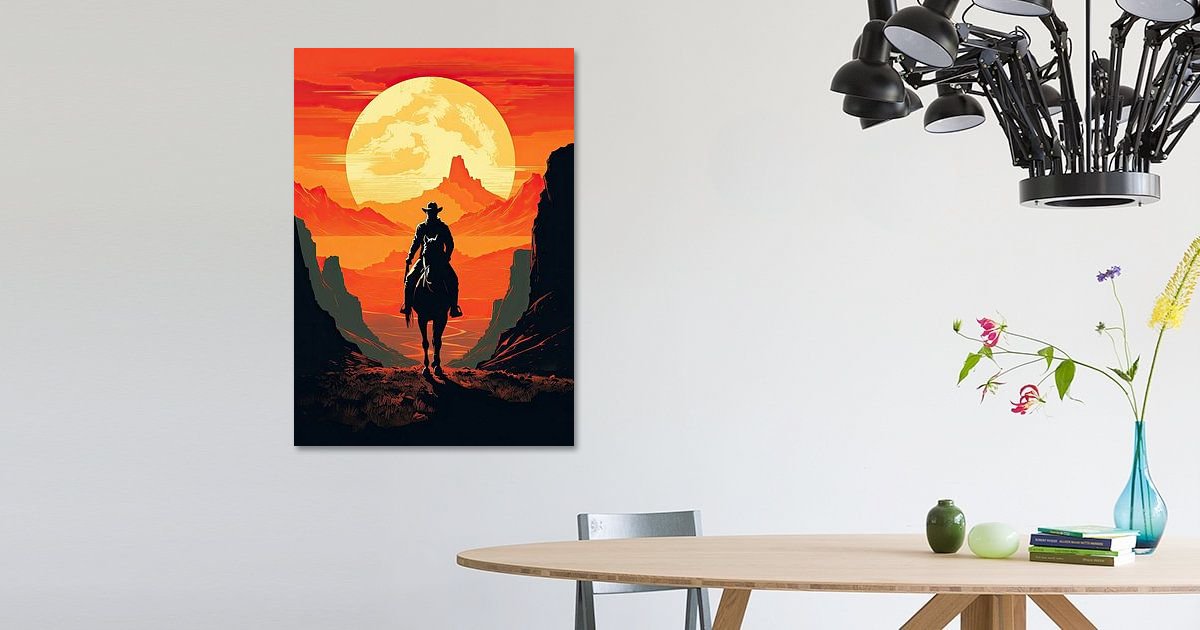 Cowboy Pop Art Western Wilde Westen van Niklas Maximilian op canvas ...