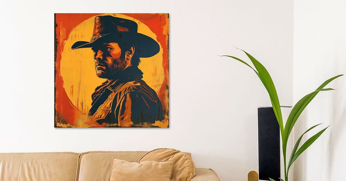 Cowboy Pop Art Western Wilde Westen van Niklas Maximilian op canvas ...
