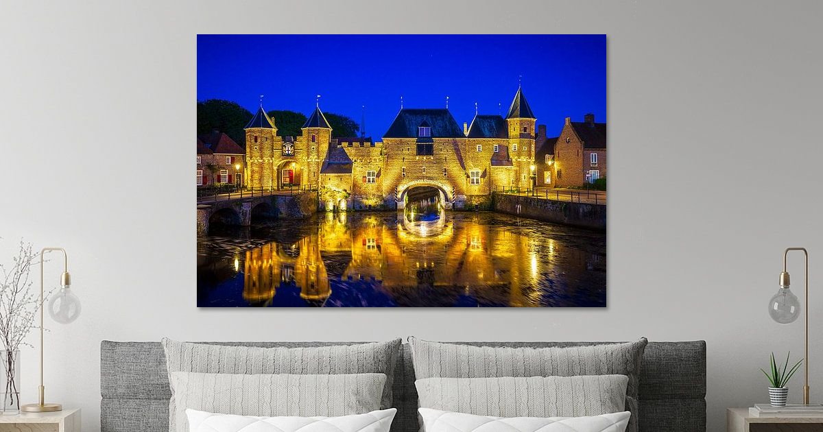 Koppelpoort in Amersfoort van Sander Meertins op canvas, behang en meer
