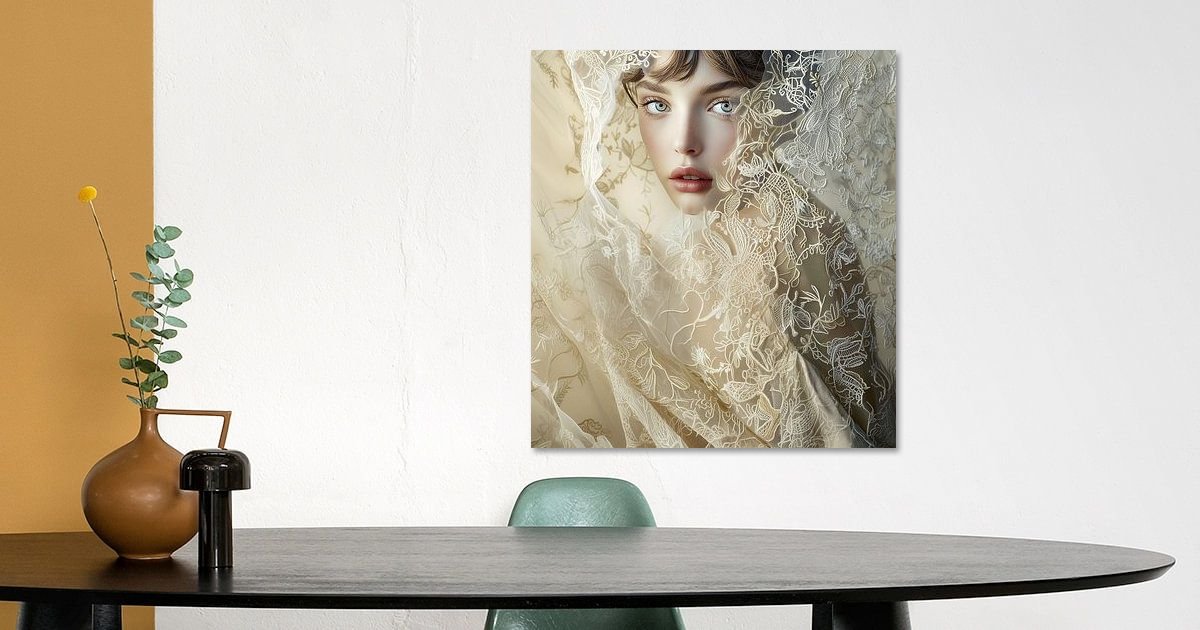 Romantic Lace van Jacky op canvas, behang en meer