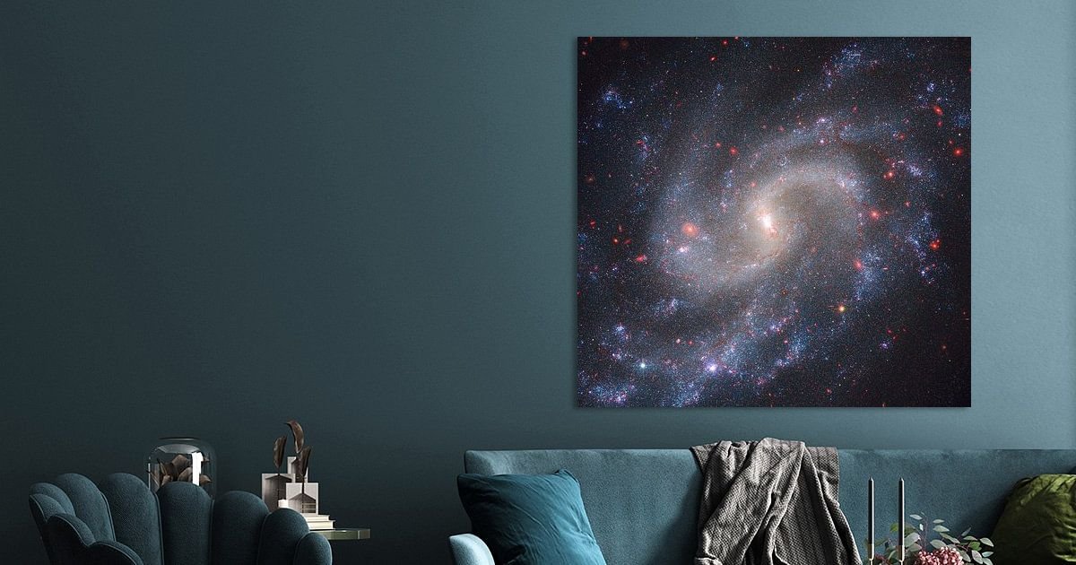Spiraalstelsel NGC 5584 van NASA and Space op canvas, behang en meer