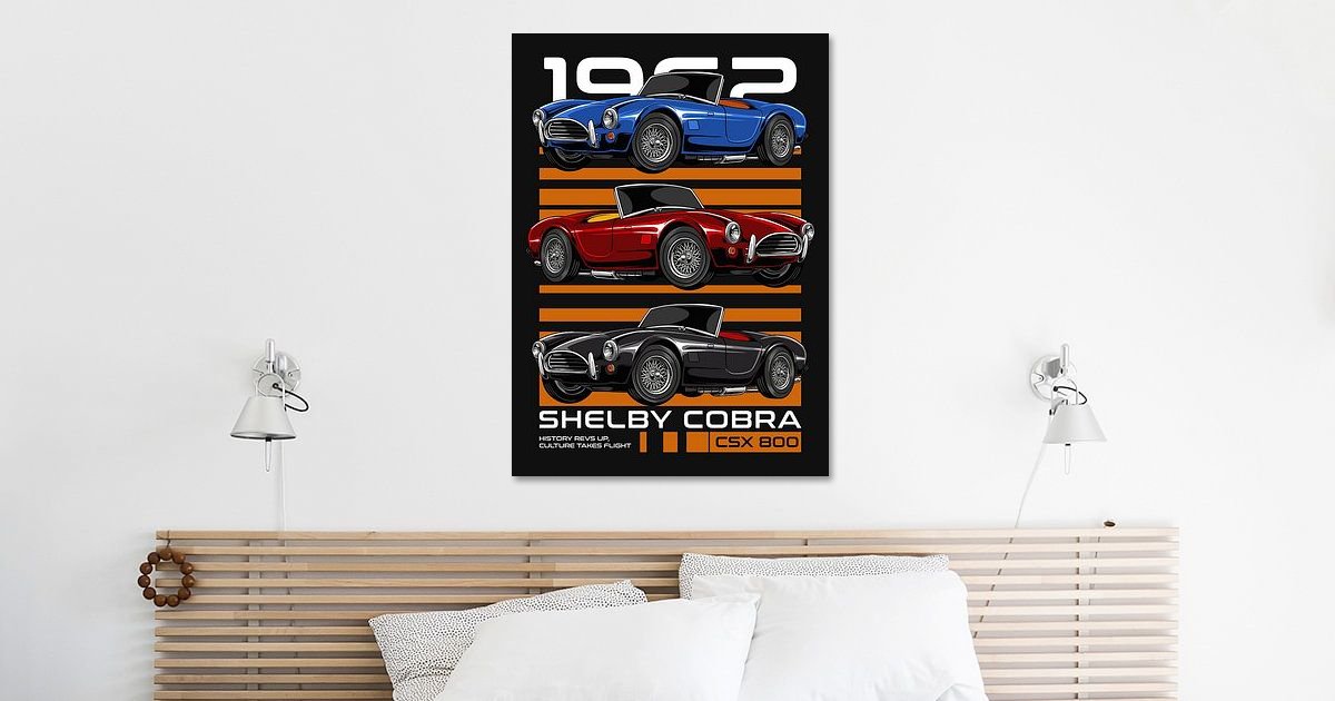 Shelby Cobra CSX 8000 Muscle Car van Adam Khabibi op canvas, behang en meer