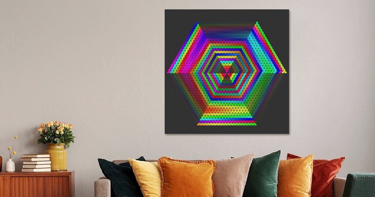 Diamant van Henk Schellekens op canvas, behang en meer