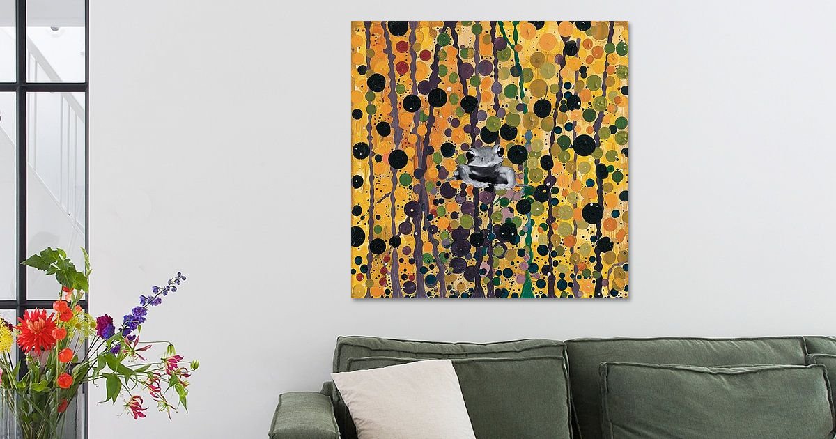 Pop Regenwoud van Chika Arai op canvas, behang en meer