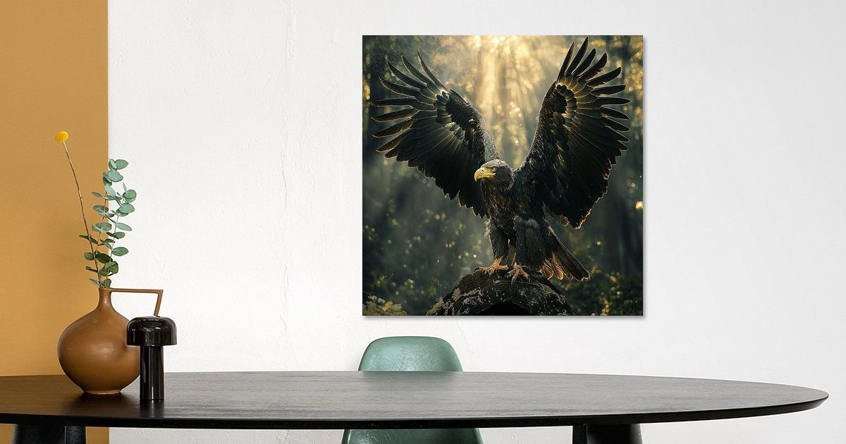 Indrukwekkende arend in een magische omgeving van Mel Digital Art op ...