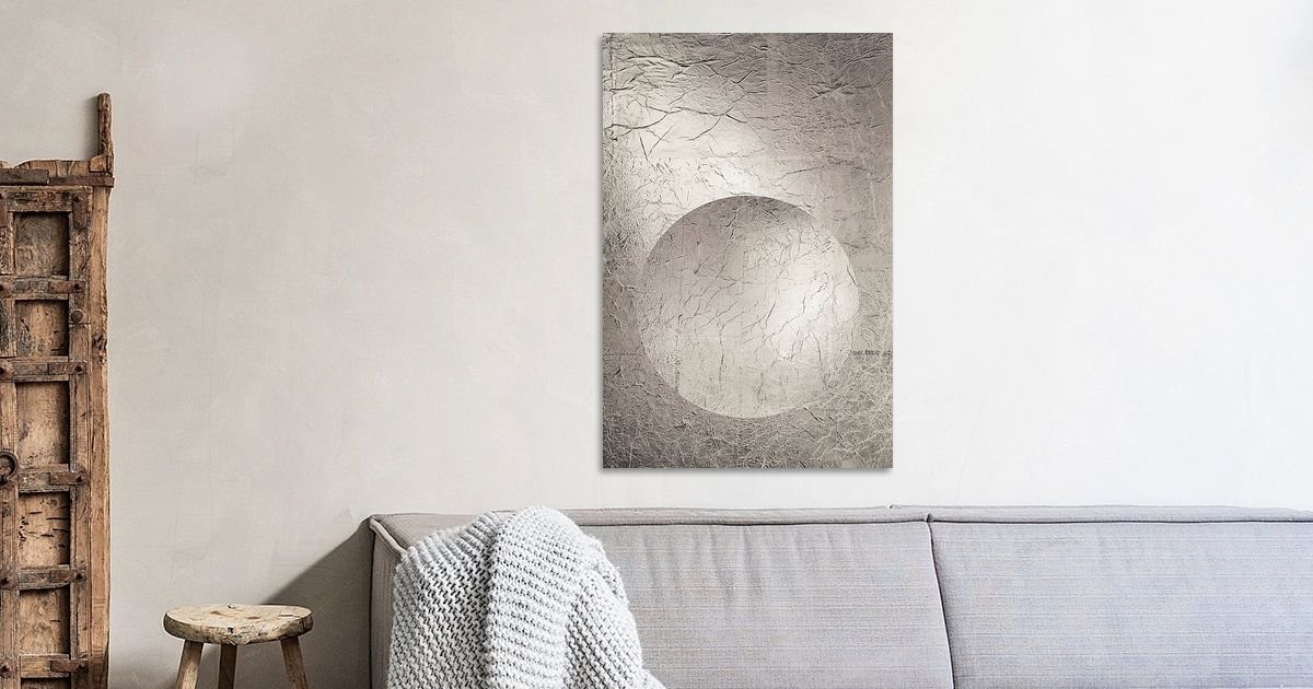 Ronde bal in pastel kleur. Taupe zilver. Minimalisme. Modern Abstract ...