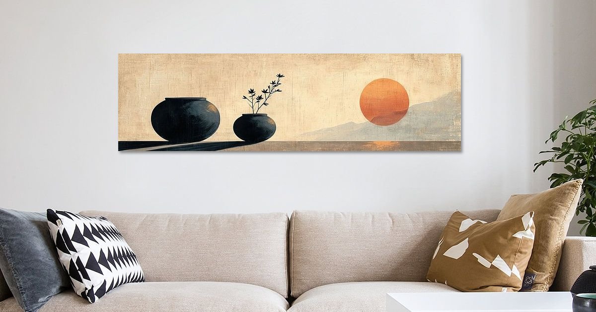 Japandi Still Life | Serenity in Symmetry by Art Whims on canvas ...