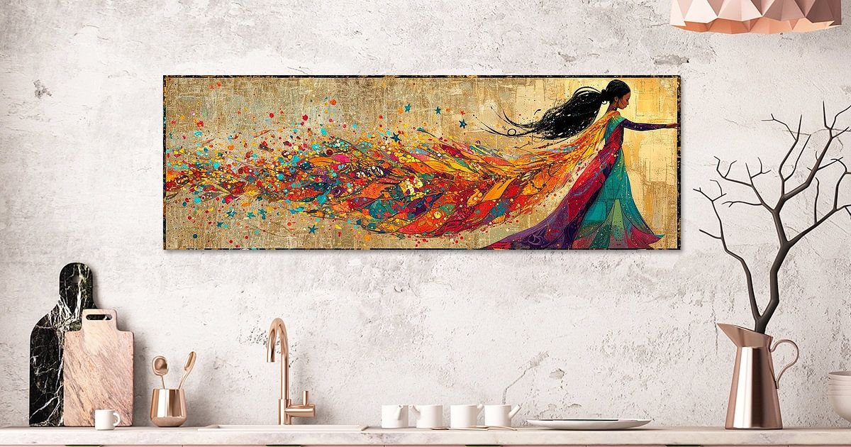 Dynamic Colour Dance by Art Whims on canvas, poster, wallpaper and more