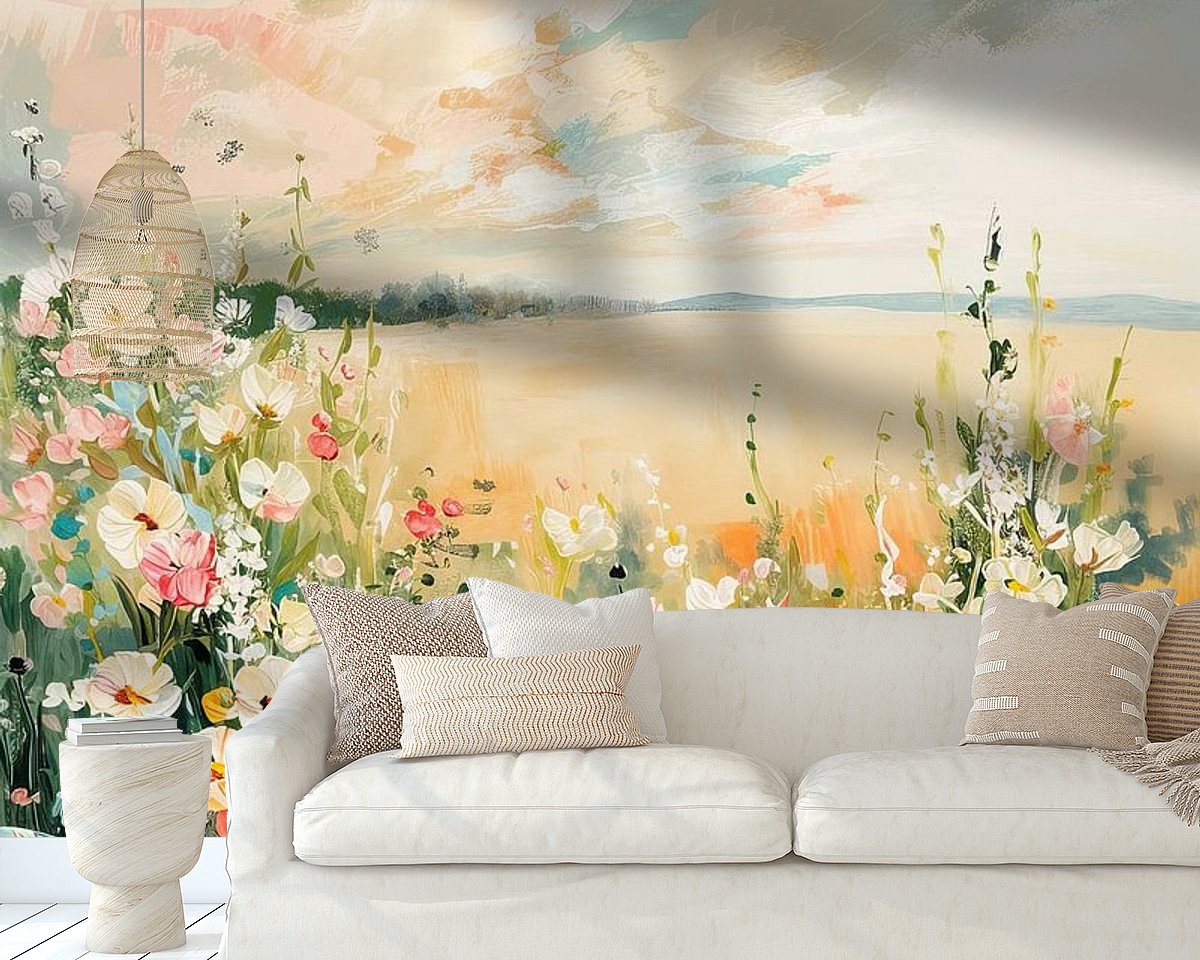 Lente Bloemen van De Mooiste Kunst op canvas, behang en meer