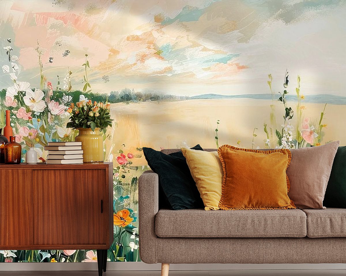 Lente Bloemen van De Mooiste Kunst op canvas, behang en meer