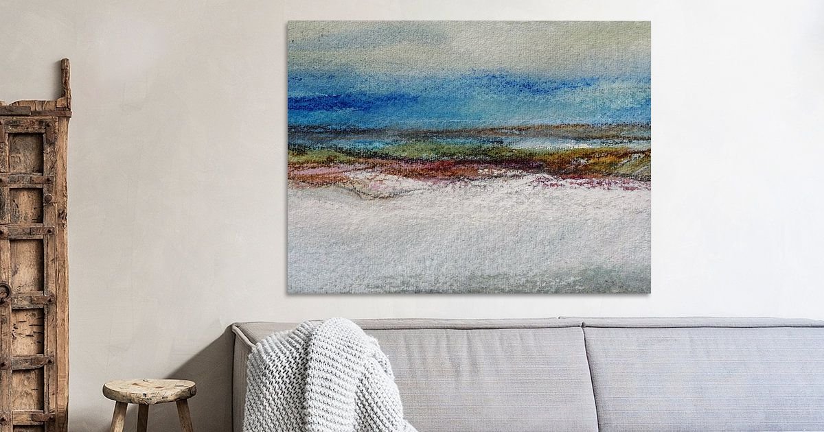 Iona, White Strand of the Monks van Thea Bouwman op canvas, behang en meer